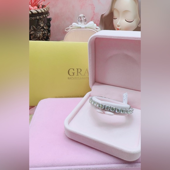 Jewelry | Certified Full Gra Moissanite Tennis Bracellet S925 New | Poshmark